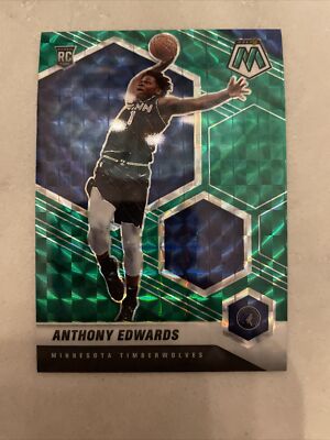 2020-21 PANINI MOSAIC GREEN MOSAIC Anthony Edwards PRIZM ROOKIE CARD | eBay