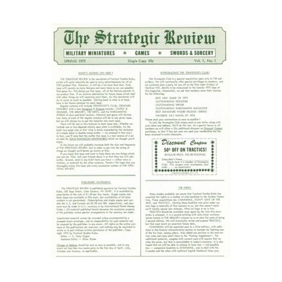 TSR Dragon Mag - Strategic Re #1 "Castle & Crusade, Solo Dungeon Advent ...