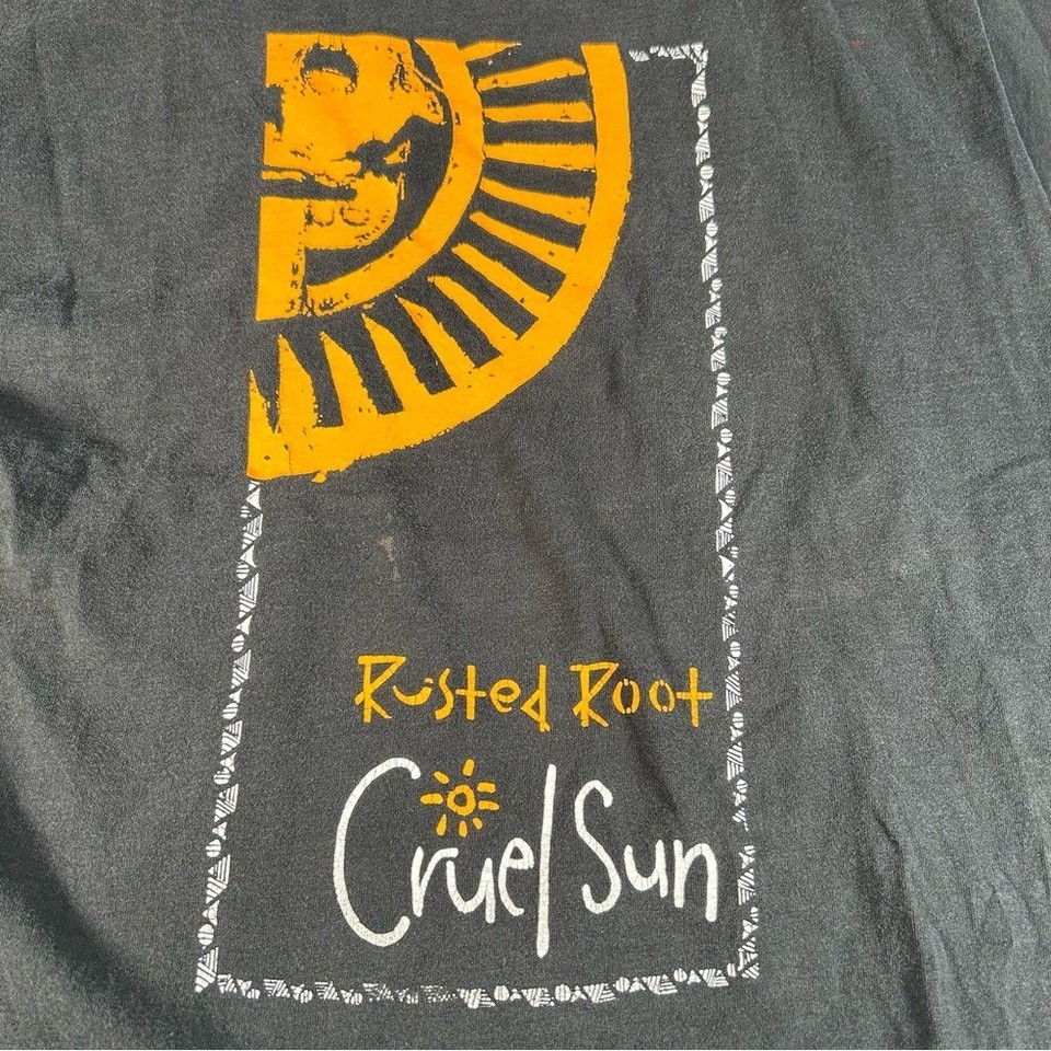 Vintage Rusted Root Shirt Mens XL Black 90d Band Tee Cruel Sun Single ...