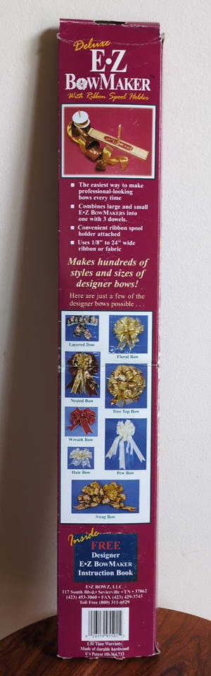 Deluxe EZ Bow Maker Complete With Instuction Book As Seen On Tv EZ Craft Tenn. | eBay