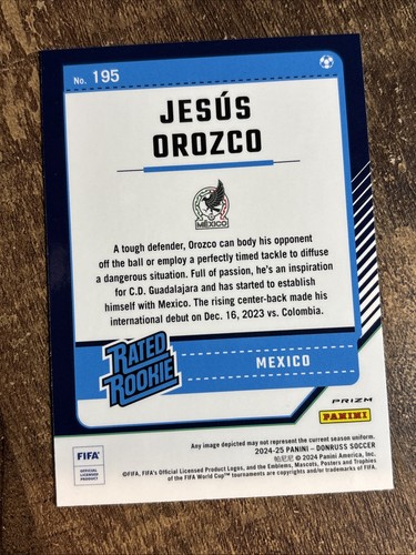 2024-25 Donruss Soccer Optic Rated Rookie Jesus Orozco RC 195 Silver ...