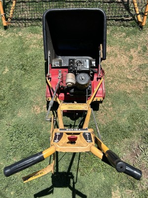 1980’s McLane 20" self-propelled front throw reel mower grass catcher ...