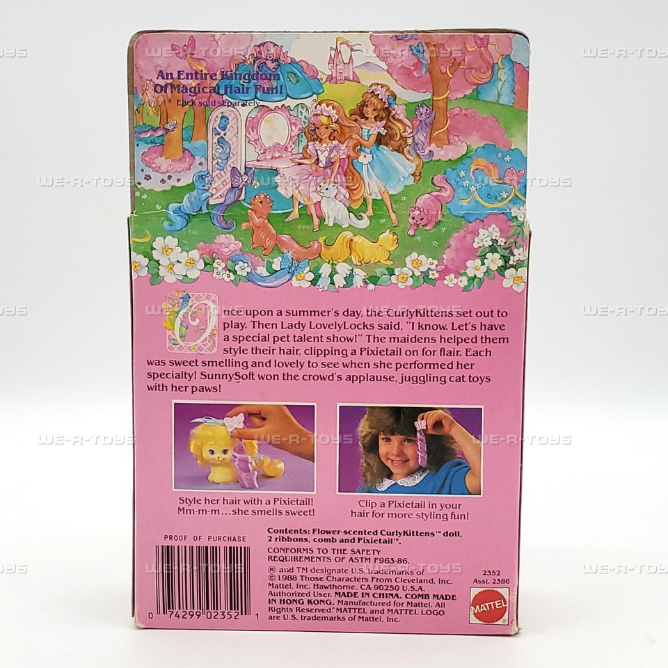 Lady Lovely Locks and The PixieTails Sunny Soft Curly Kittens 1988 ...