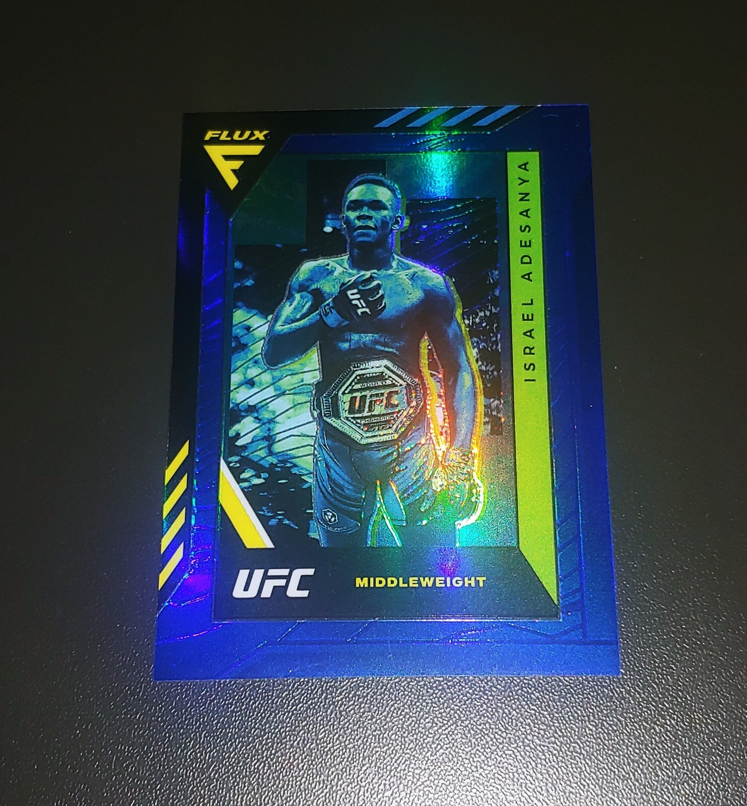 UFC 2022 Panini Flux #327 Israel Adesanya Blue Prizm (5/99) Stylebender ...