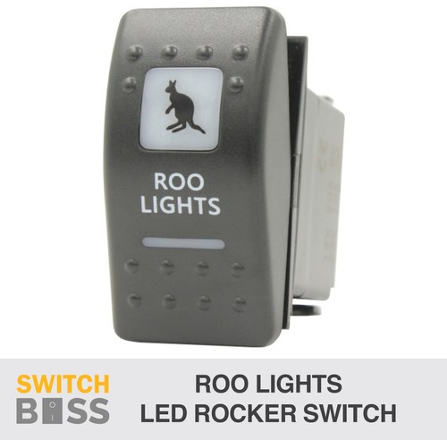 Rocker Switch ROO LIGHTS - White - LED 4x4 Boat Caravan Marine 12v ...
