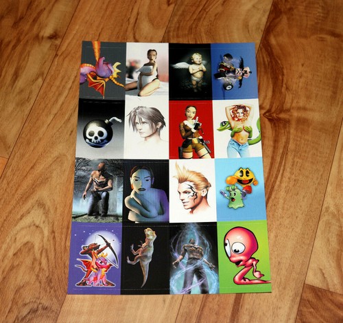 Vintage PS1 Games Characters Sticker Set Tomb Raider Spyro Crash ...