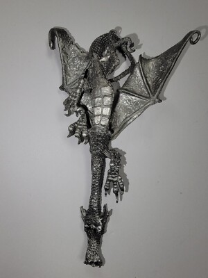 Stalking Dragon Pewter Crystal Eyes 6” Figurine Rawcliffe | eBay