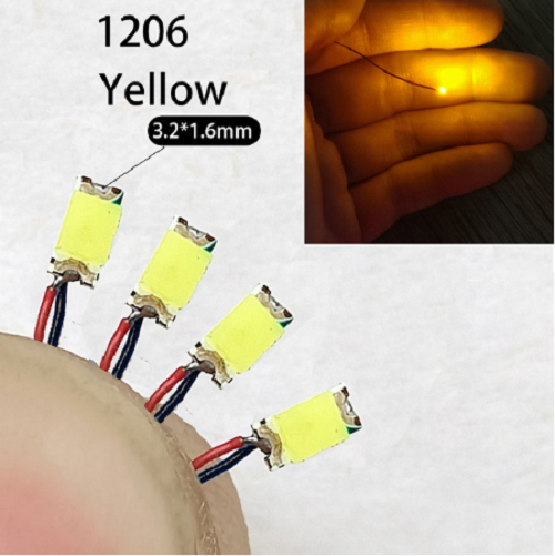 1206 Red Yellow Blue Green White Orange Warm SMD Led Pre-wired For ...