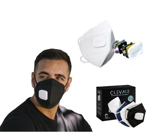 CLEVAIR WEARABLE PURIFIER-INTERCHANGEABLE MASK+UV-C Light Sterilization Tech-NEW | eBay