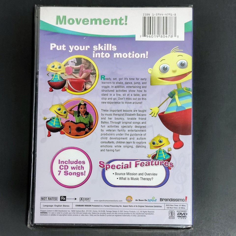 Spectrum Connections Bounce Movement! DVD + Bonus CD Autism Music ...