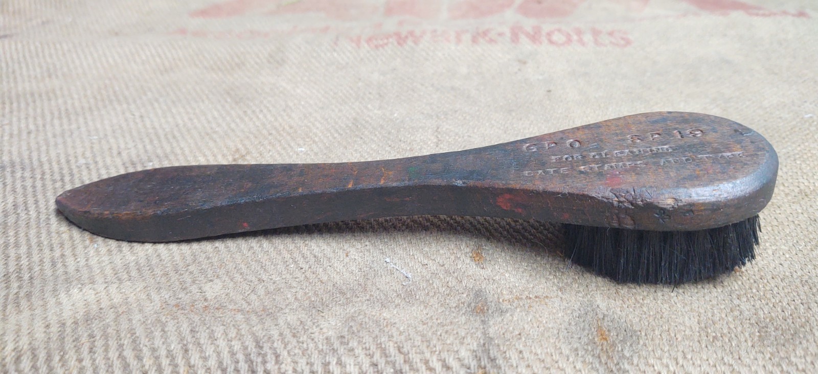 Rare Vintage GPO General Post Office Brush for Cleaning Date Stamps ...
