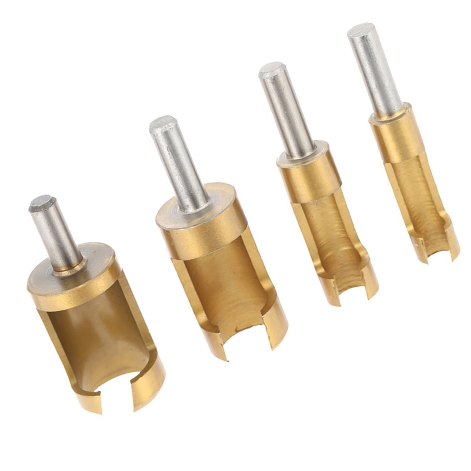 Precision Wood Plug Hole Drill Bits 4 Sizes Included Extended Working ...