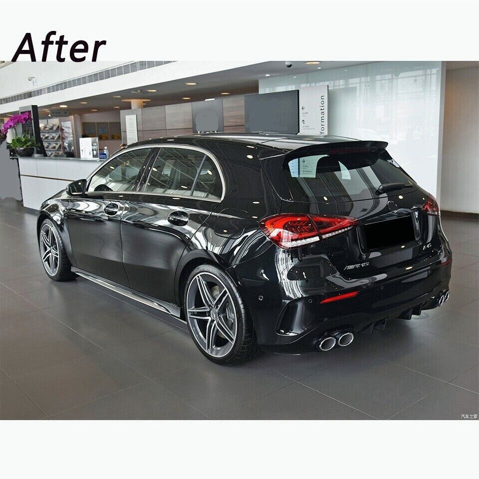 For 19-21 Mercedes A Class W177 To Amg45 Hatchback Bumper Diffuser Body ...