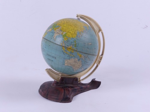 GLOBUS TISCH SCHULGLOBUS BLECH BAKELIT MS MICHAEL SEIDEL WESTERN ...