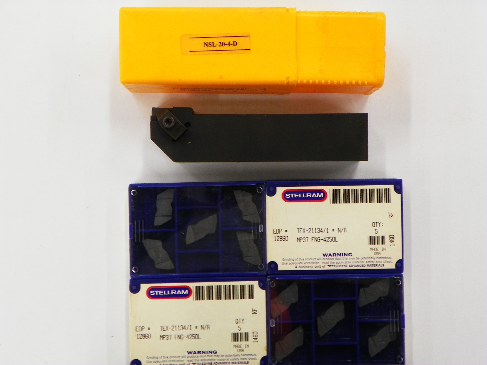 NSL-20-4D, 1-1/4" LATHE TOOL HOLDER FNG (NG) 4250L MP37 CARBIDE INSERTS ...