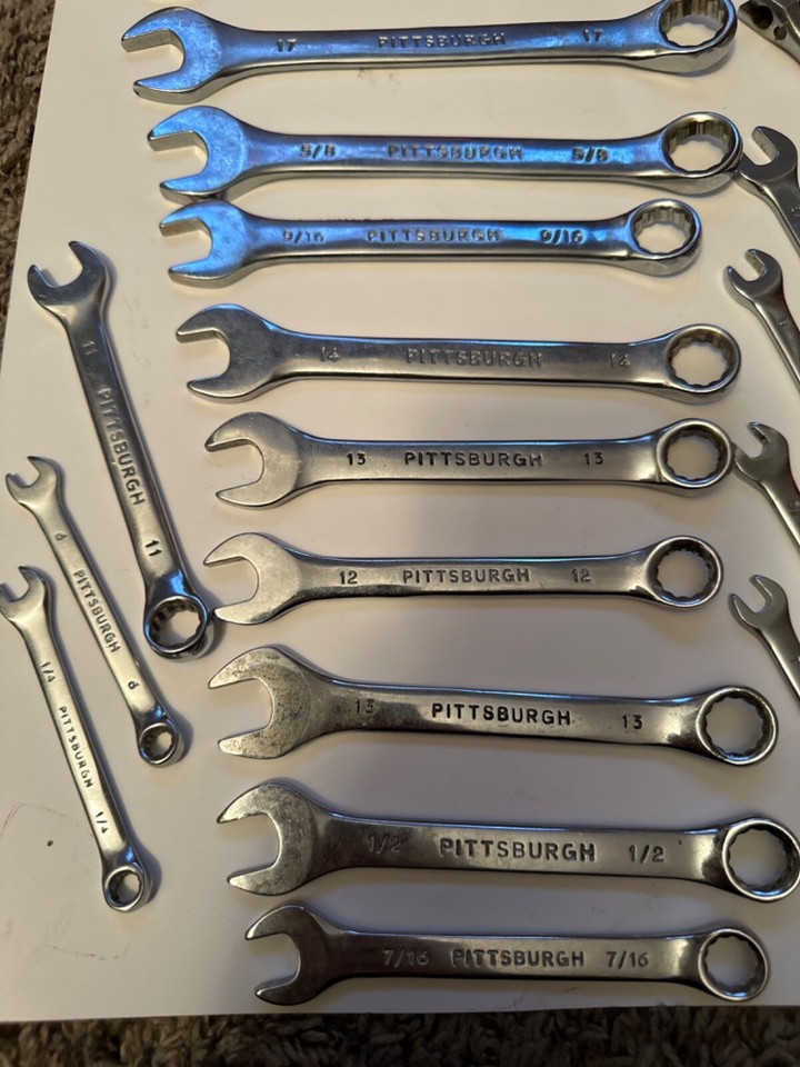 Pittsburgh Tools Combination Wrench Set Of 19 | eBay