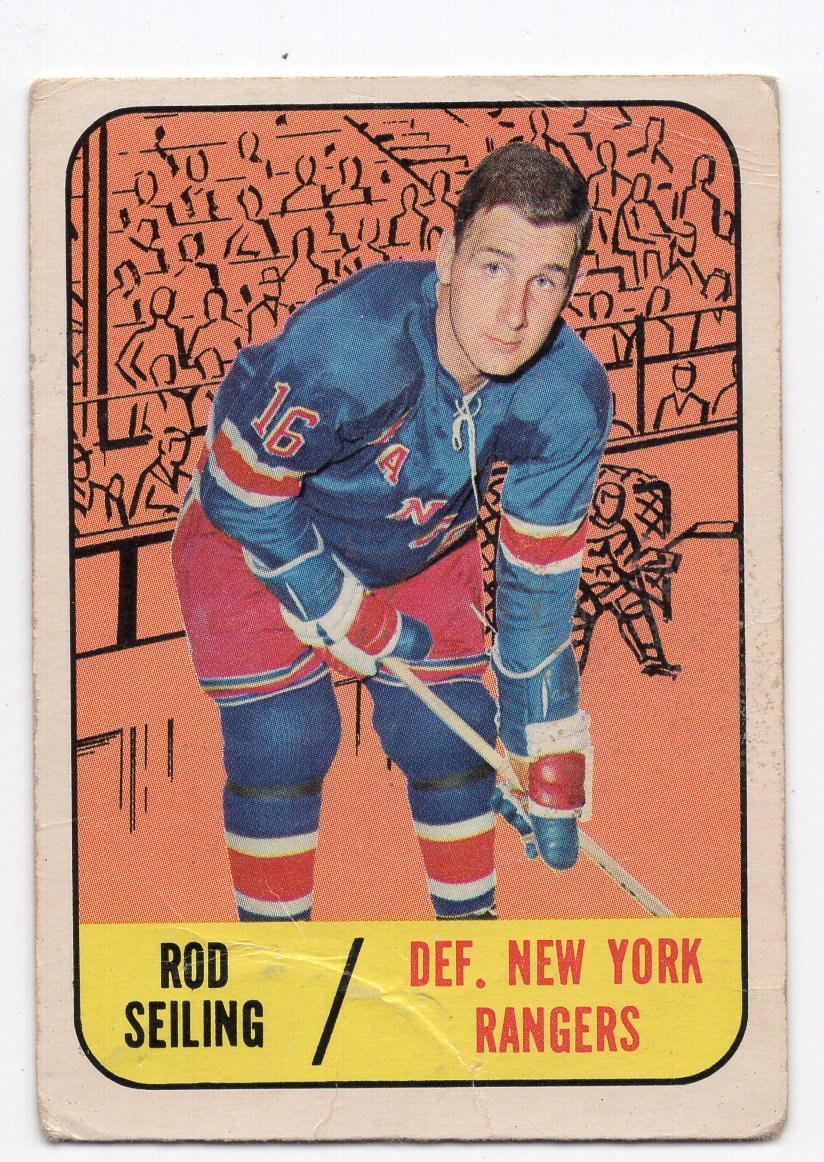 1X ROD SEILING 1967 68 Topps #27 VG 67 68 New York RANGERS | eBay