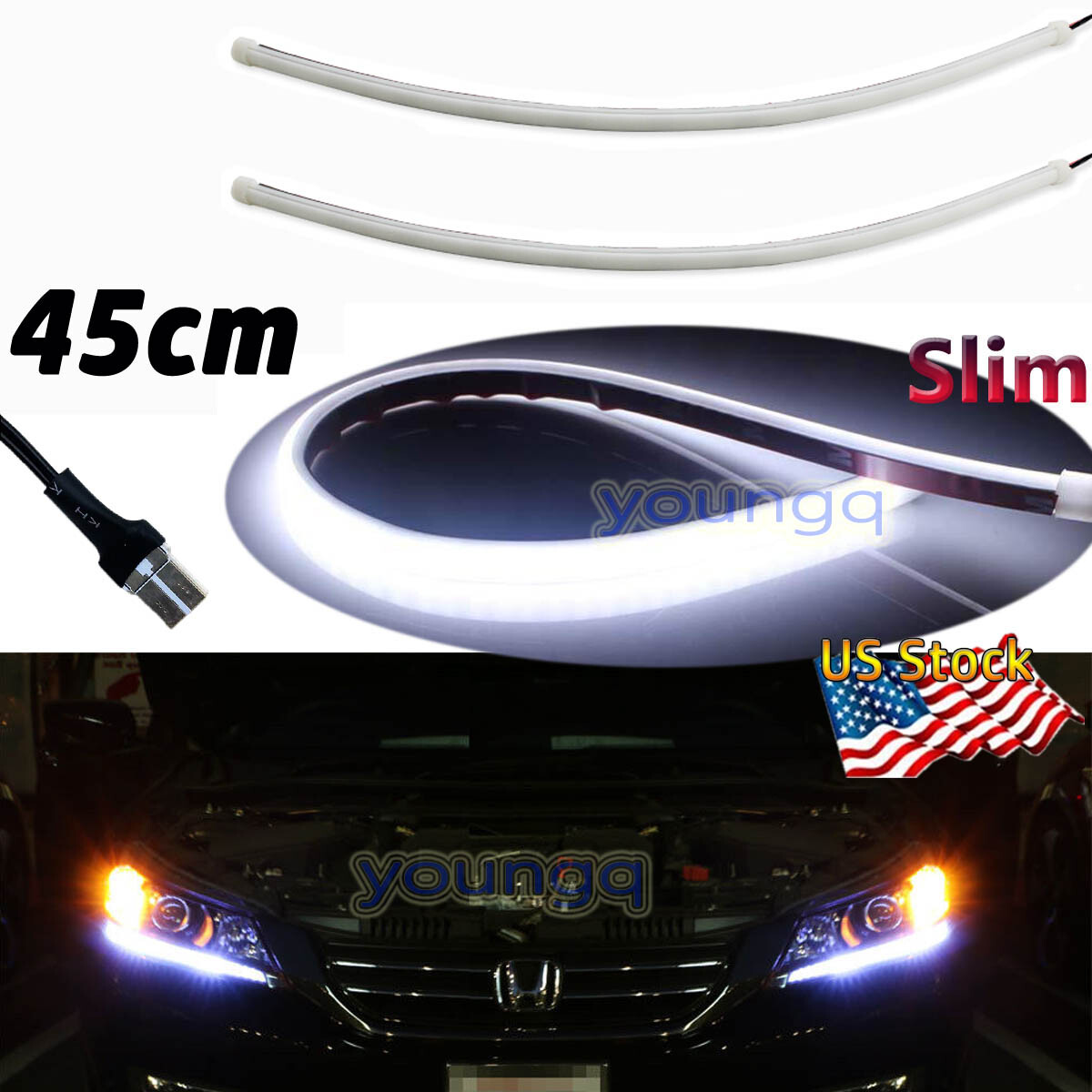 For 2013 - 2015 Honda Accord Headlight DRL LED Strip Light (Even ...