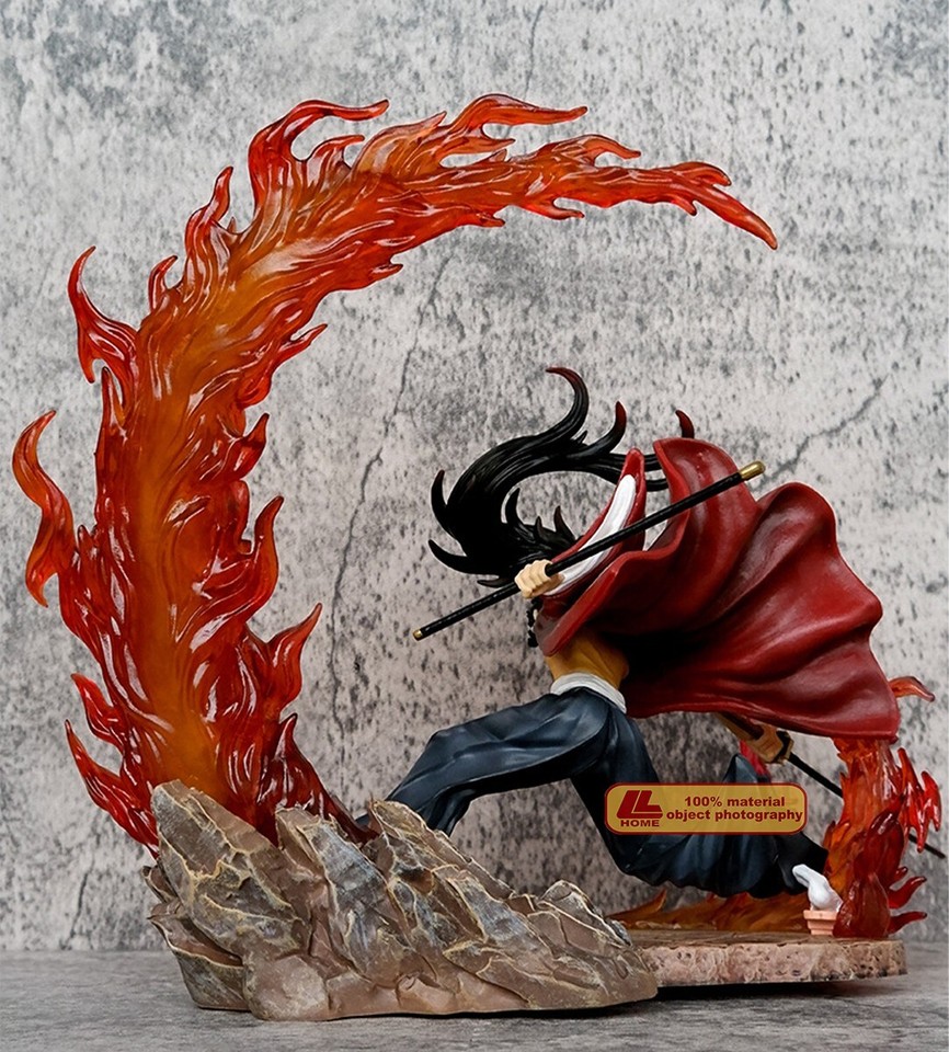 Anime DS Tsugikuni Yoriichi Battle squating Fire action Figure Statue ...
