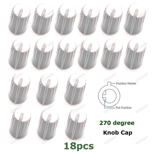 18pcs Replacement Rotary Control Knob Cap for Mackie Mixer 6mm D Shaft (White) | eBay