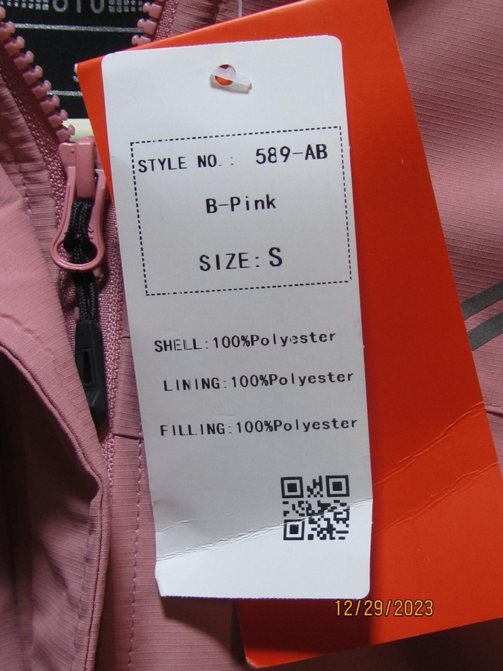 OTU Winter Coat Jacket NWT Dusty Rose Pink Small with Detachable Lined ...