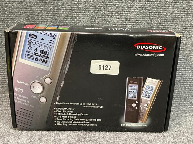 Diasonic DDR-5100R Multi Function Digital Voice Recorder and MP3 Player ...