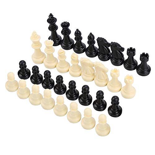 Chess Pieces, 32Pcs Plastic Magnetic Chess Game Pawns Figurine Pieces ...