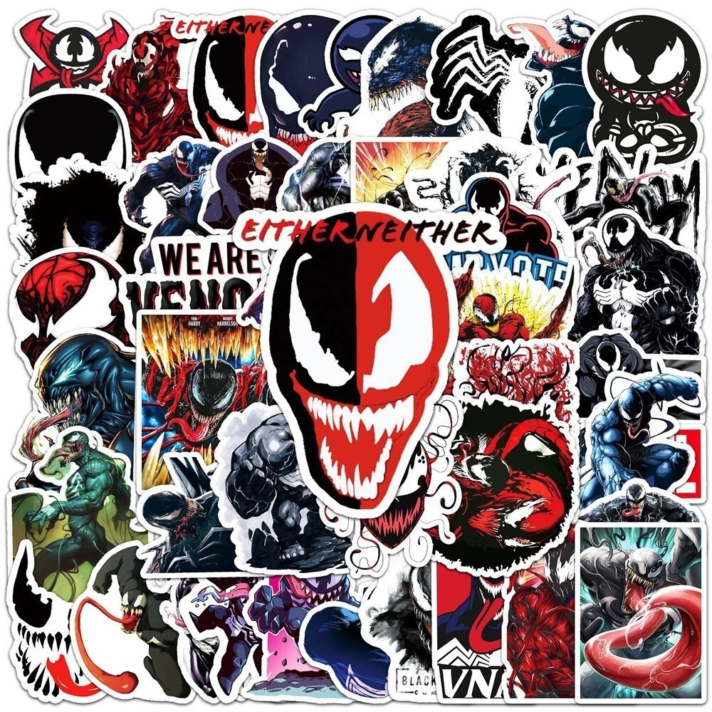 50Pcs Venom Stickers Carnage Decal Vinyl Laptop Lot Scrapbooking ...