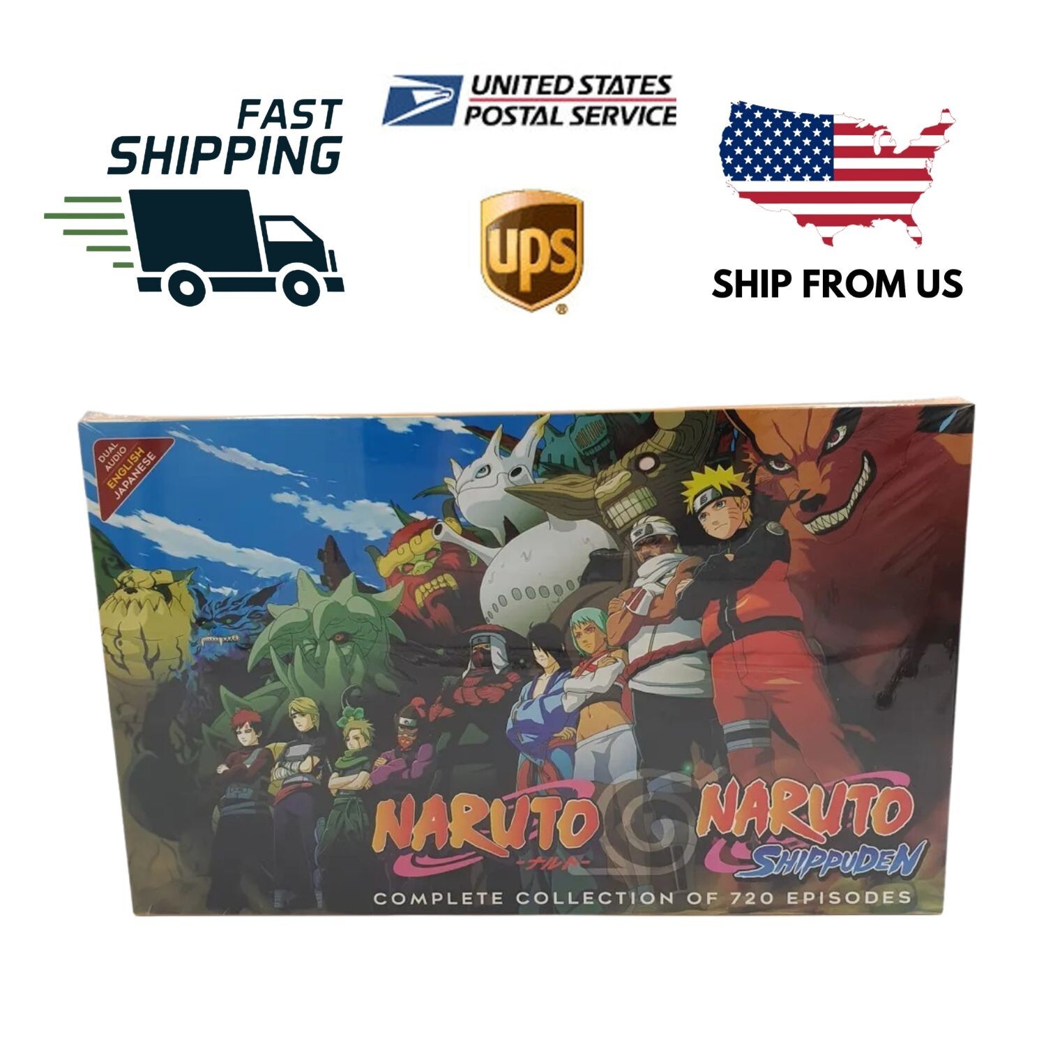 Original Anime Naruto Shippuden Series DVD English Dubbed Vol.1-720 End ...
