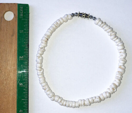 Genuine Natural White Puka Shells Bracelet Anklet 5mm Shell Surf Hawaii ...