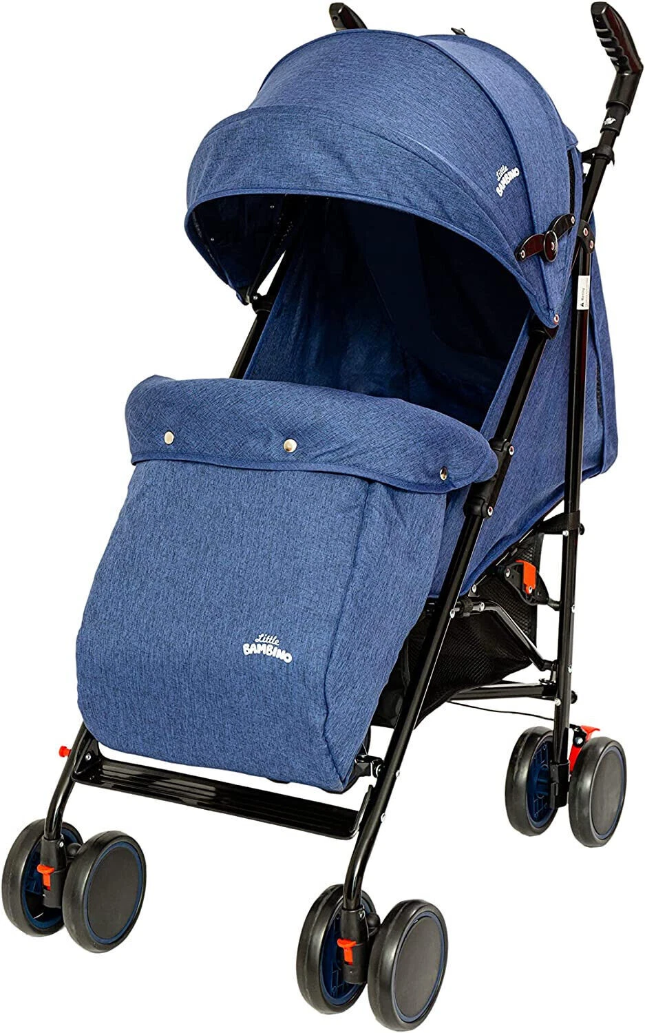 Foldable Reclining Stroller Buggy Pram with Rain Cover and Footmuff, 5 ...