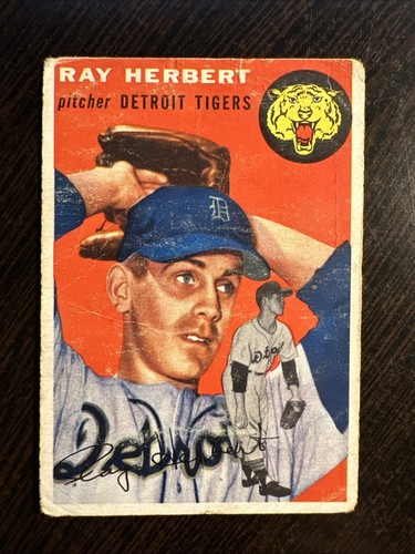 1954 TOPPS #190 RAY HERBERT RC DETROIT TIGERS G-VG *Hot Corner Vintage ...
