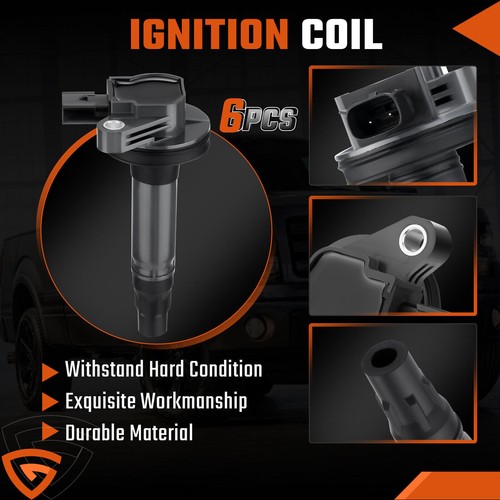 6Pack Ignition Coil & Iridium Spark Plug For Ford Lincoln Mazda 3.5L 3 ...