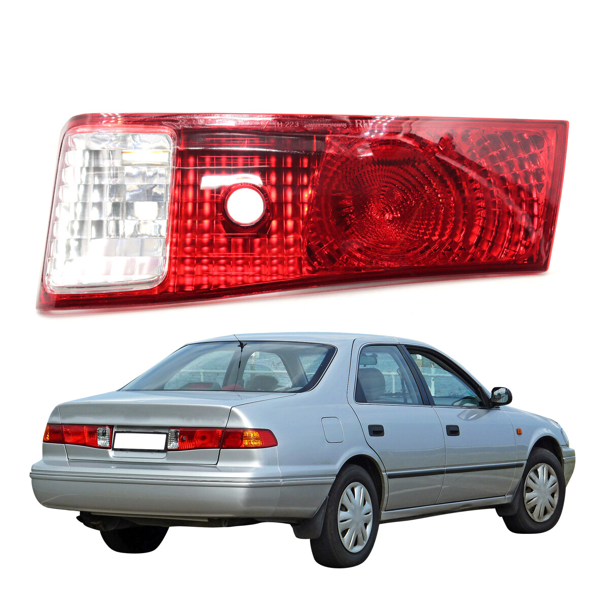 Fit Toyota Camry Sedan 4D XV20 CSX SXV20 Clear & Red Len Rear Tail ...