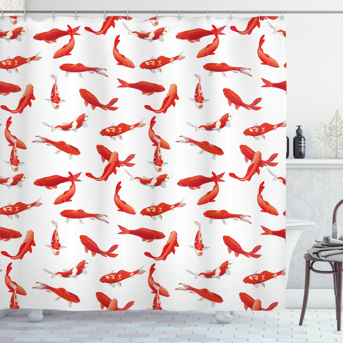 Koi Fish Shower Curtain Japanese Koi Carp Shower Curtain MitoVilla