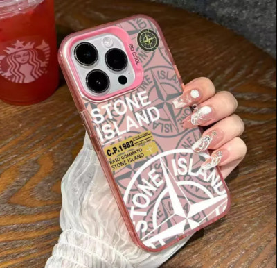 📱 Coque iPhone Stone Island Rose–Modèles 11,12,12P,13,13P,14,14P,15,15P ...