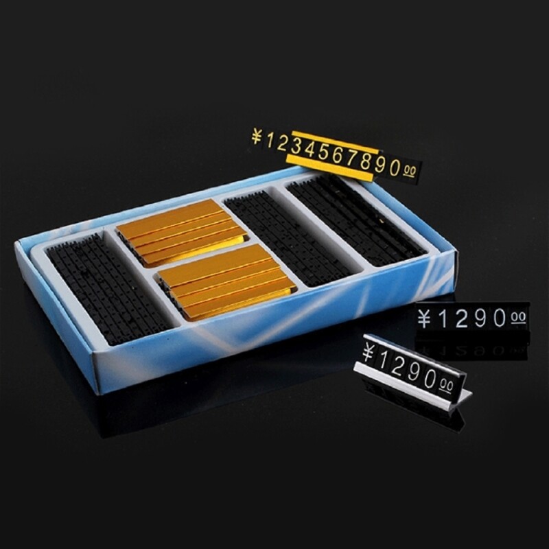 16Set PriceTags Counter Display Stand LabelTags Metal Arabic Number ...