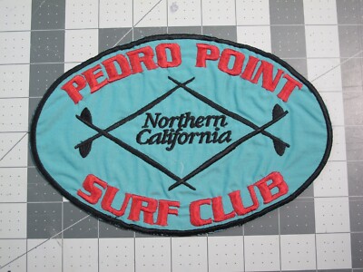 vtg Surfing ephemera - Pedro Point Surf Club jacket back patch lg. V ...