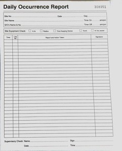 Daily Occurrence Log Book 5060478730422 | eBay