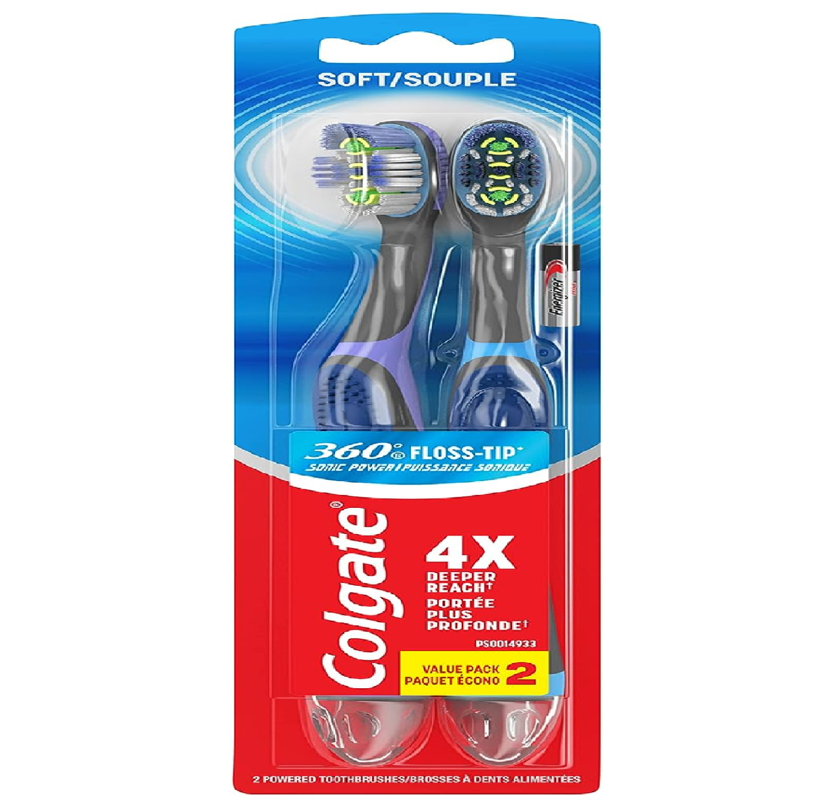 Colgate 360 Vibrate Deep Clean Battery Operated Disposable Electric ...