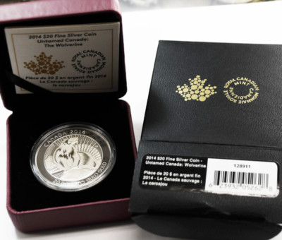 2014 Canada $20 Wolverine .9999 Silver 1oz Proof Silver Coin | eBay