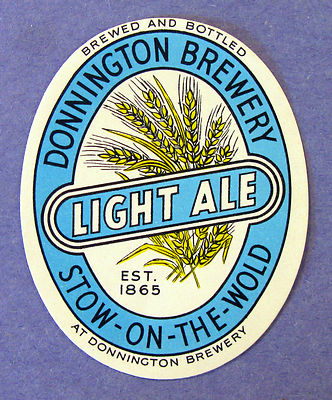 Donnington Brewery LIGHT ALE oval beer label ENGLAND | eBay
