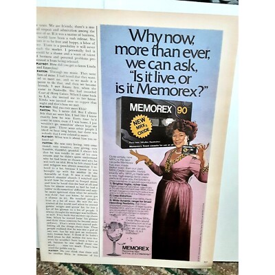 1978 Memorex Cassette Ella Fitzgerald Ad Vintage Print Ad 70s Original ...