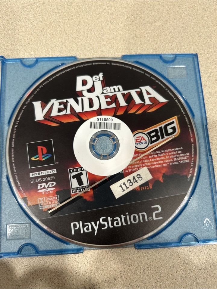 Def Jam Vendetta (Sony PlayStation 2, 2003) PS2 DISC ONLY - Tested ...