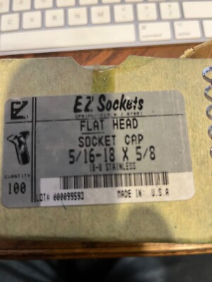 EZ Sockets 5/16-18 x 5/8" Flat Head Socket Cap Screw (Package of 100 ...