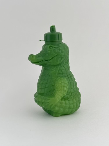 Vintage 1984 Rax Restaurant Sippy Cup Plastic Blow Mold Alligator Green ...