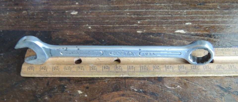 1/2" VINTAGE No. 1162 BONNEY COMBINATION WRENCH "OUTLINED STYLE", USA ...