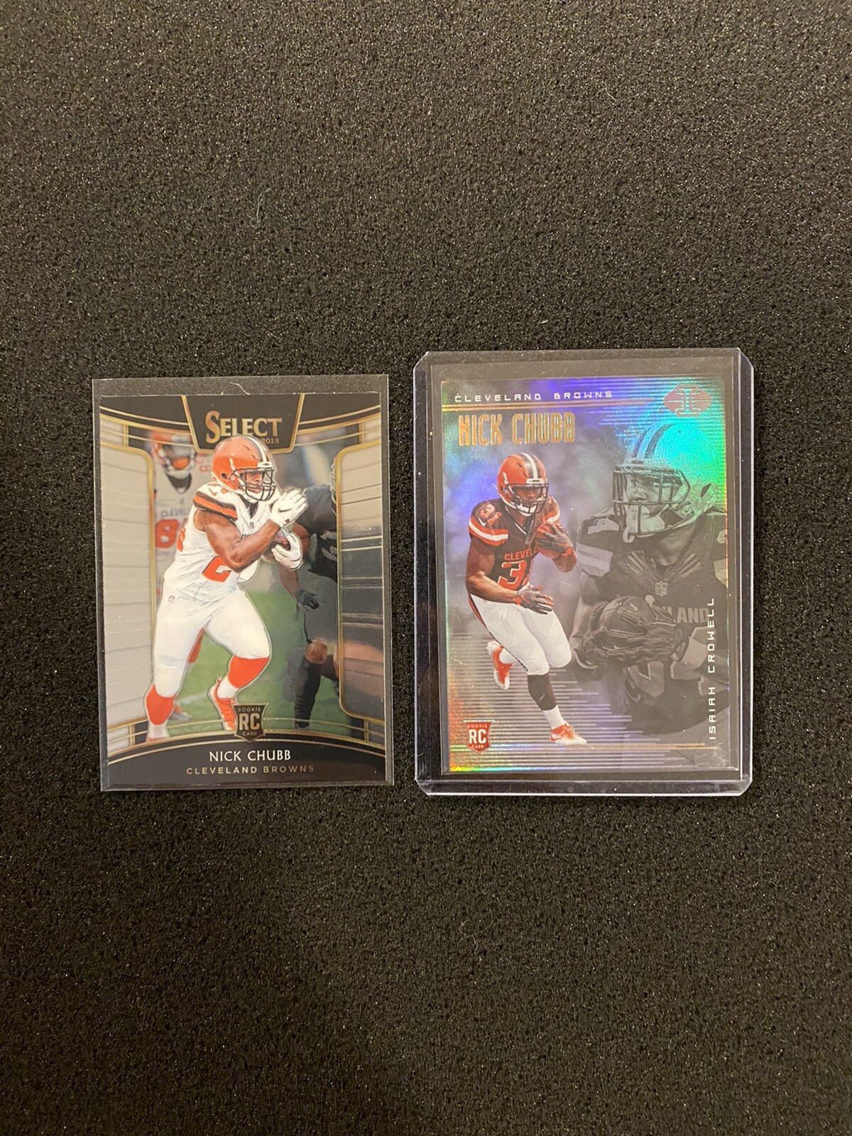 nick chubb rookie card Lot. 2 Card Rookie Lot. Panini Select And ...