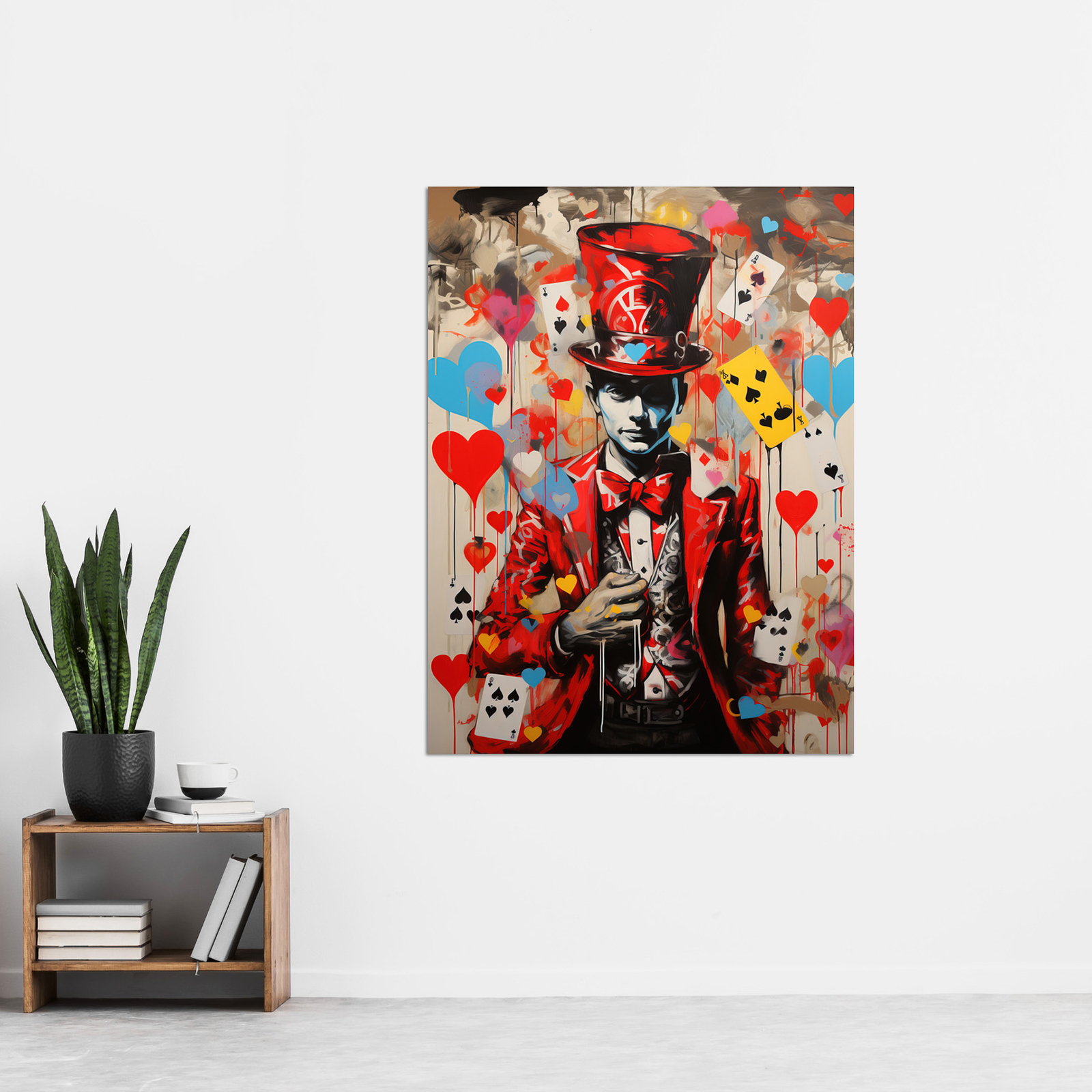 The King of Hearts Modern Magician Magical Playing Cards XL Art Canvas ...