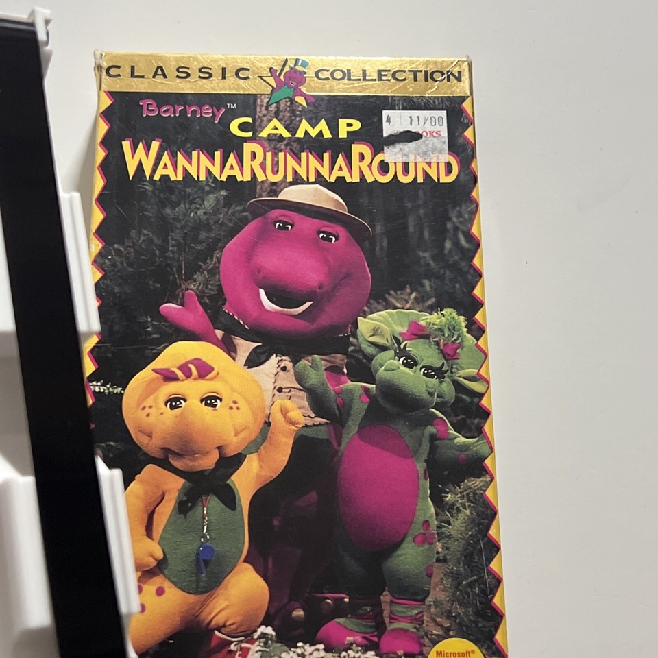 Barney Camp WannaRunnaRound VHS Actimates Compatible 50+min White Tape ...